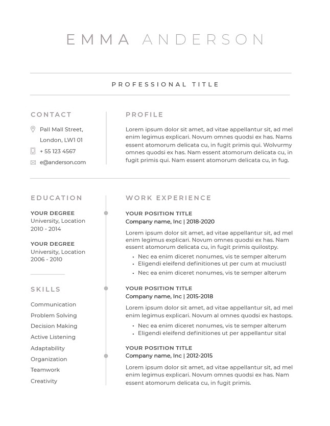 Classic Resume Templates to Download & Edit [2025] | Resumeway