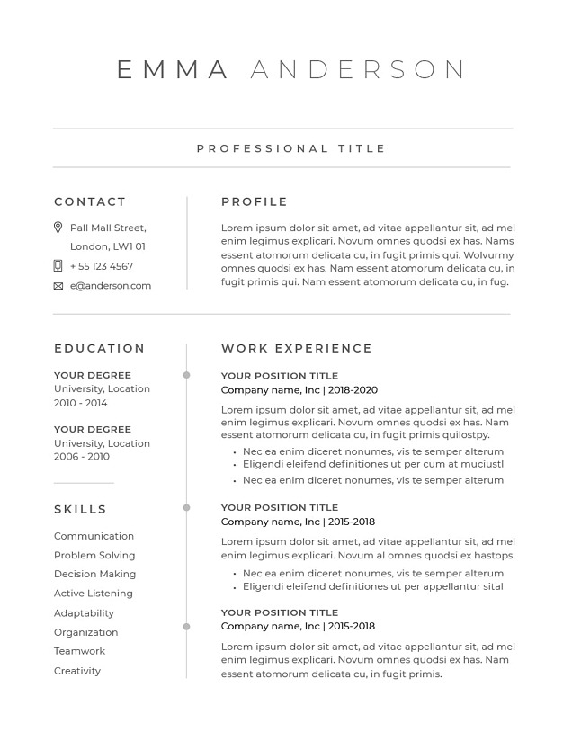 Classic Resume Templates to Download & Edit [2025] | Resumeway