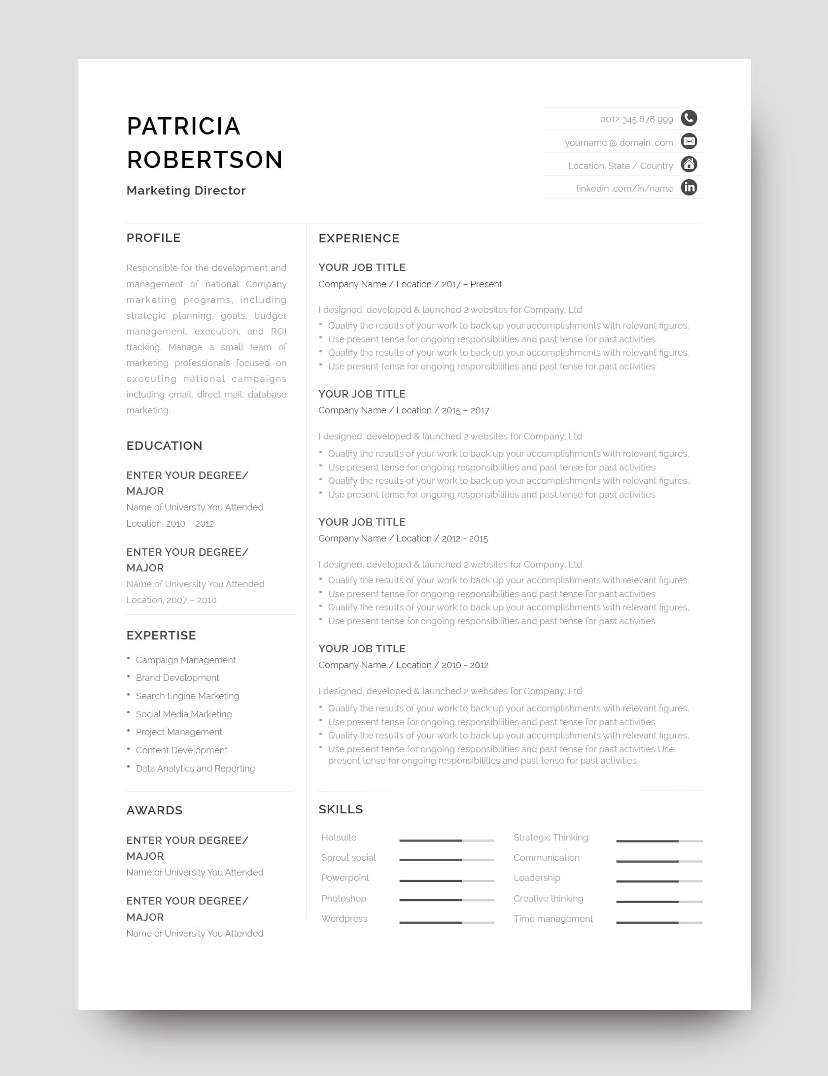 20+ Best Microsoft Word Resume Templates for 2023 | Resumeway
