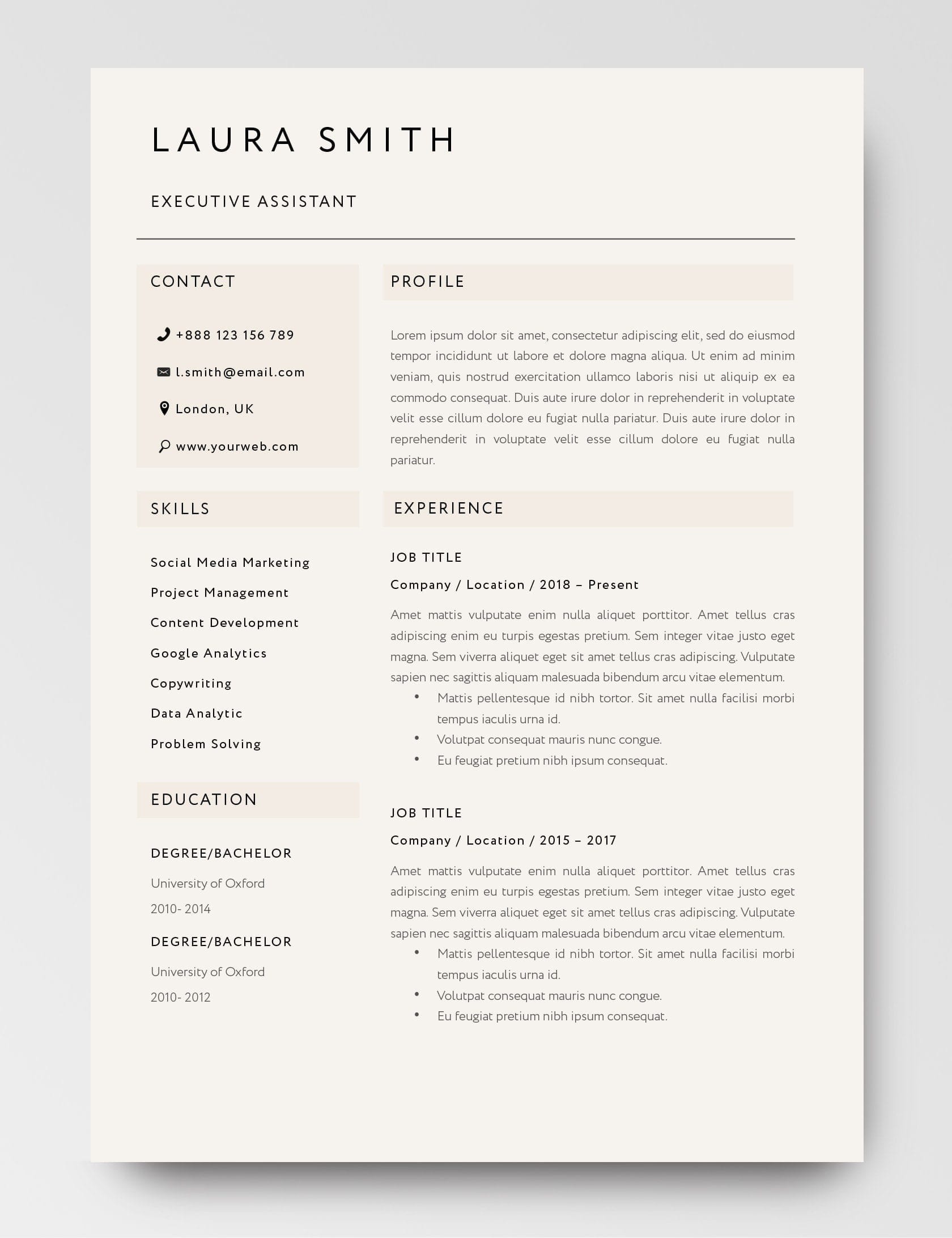 20+ Best Microsoft Word Resume Templates for 2023 | Resumeway